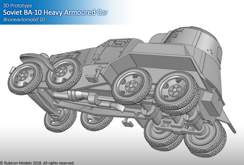 Soviet BA Heavy Armoured Cars - BA-10 TS1 Painted 190322
